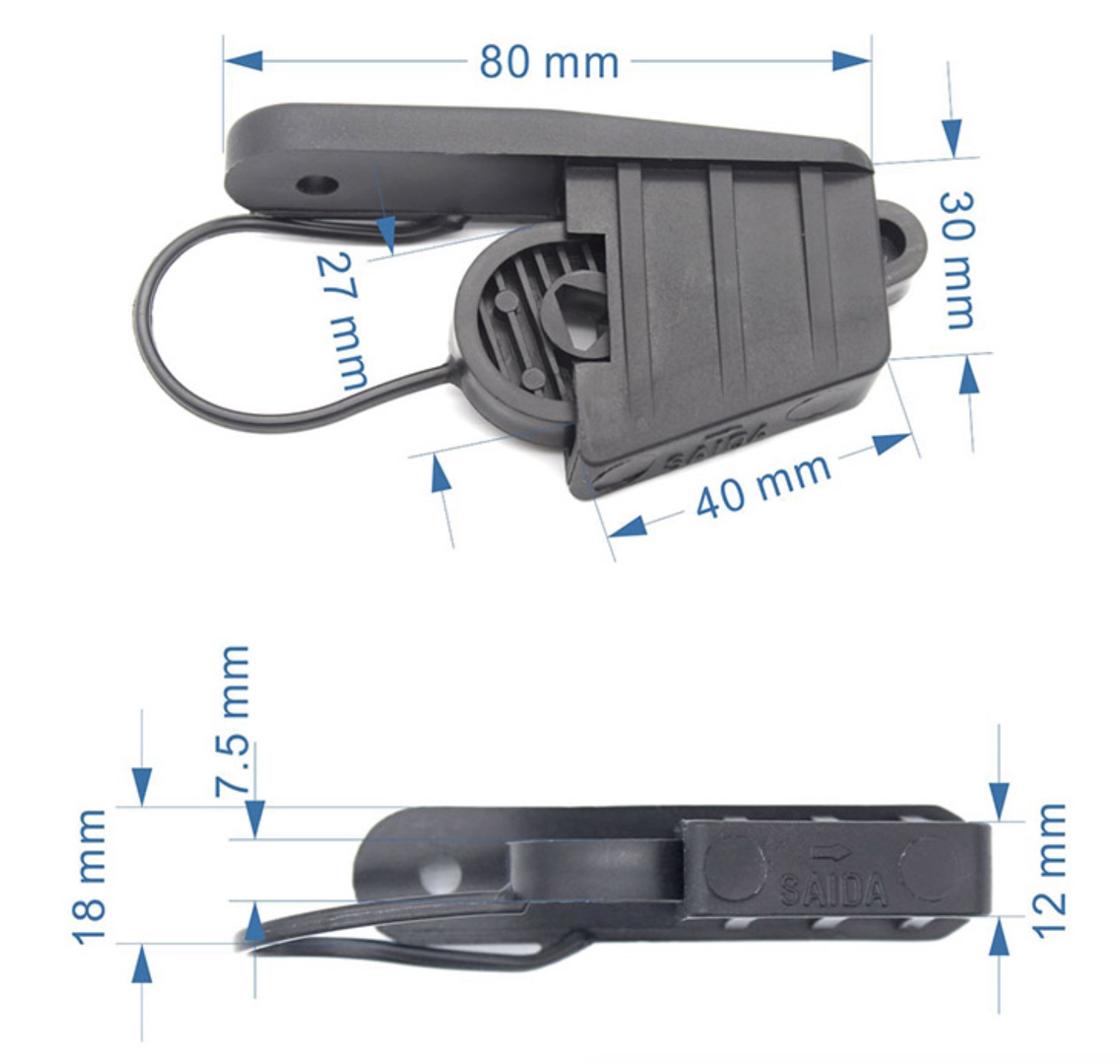 Outdoor FTTH Drop Wire Clamp - Buy Outdoor Tension Plastic FTTH Drop ...